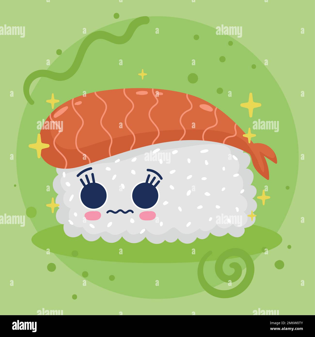 cute salmon sushi Stock Vector Image & Art - Alamy