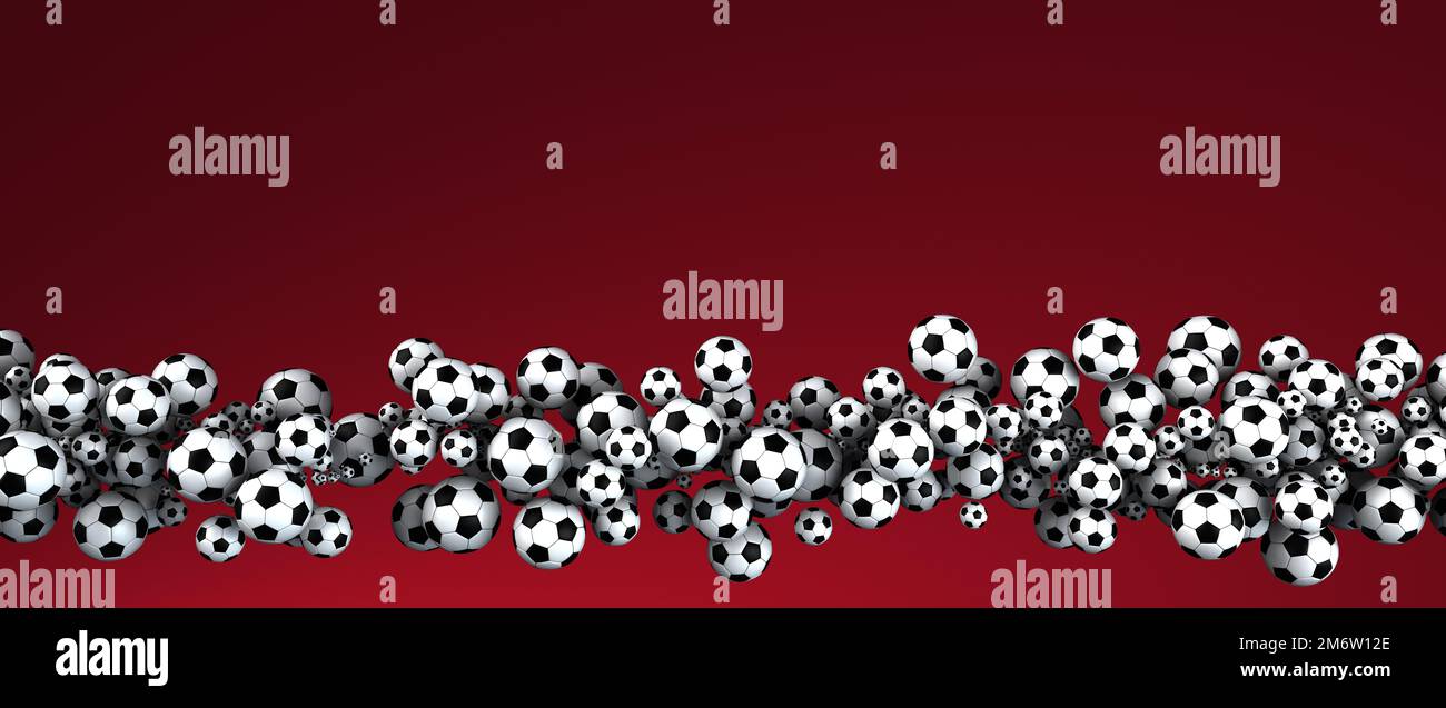 Red Football Header Stock Photo - Alamy