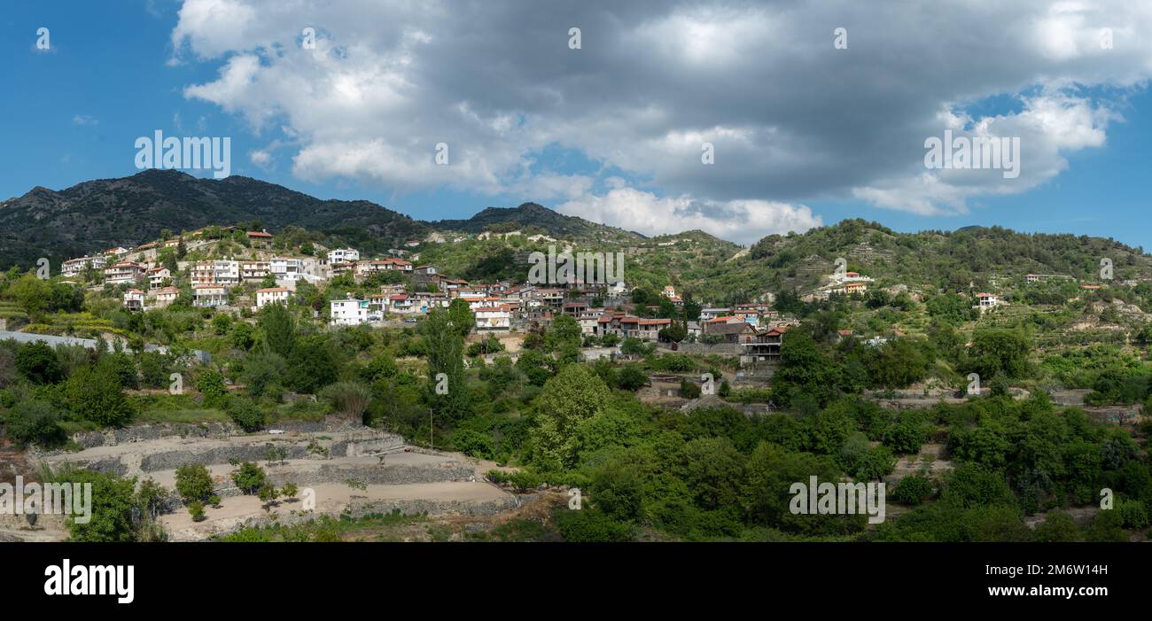 Agros village panoramic view hi-res stock photography and images - Alamy