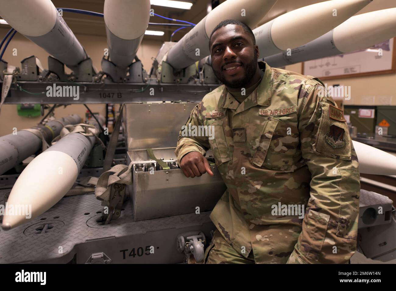 U.S. Air Force Senior Airman Cyrus Griffin, 325th Munitions Squadron ...