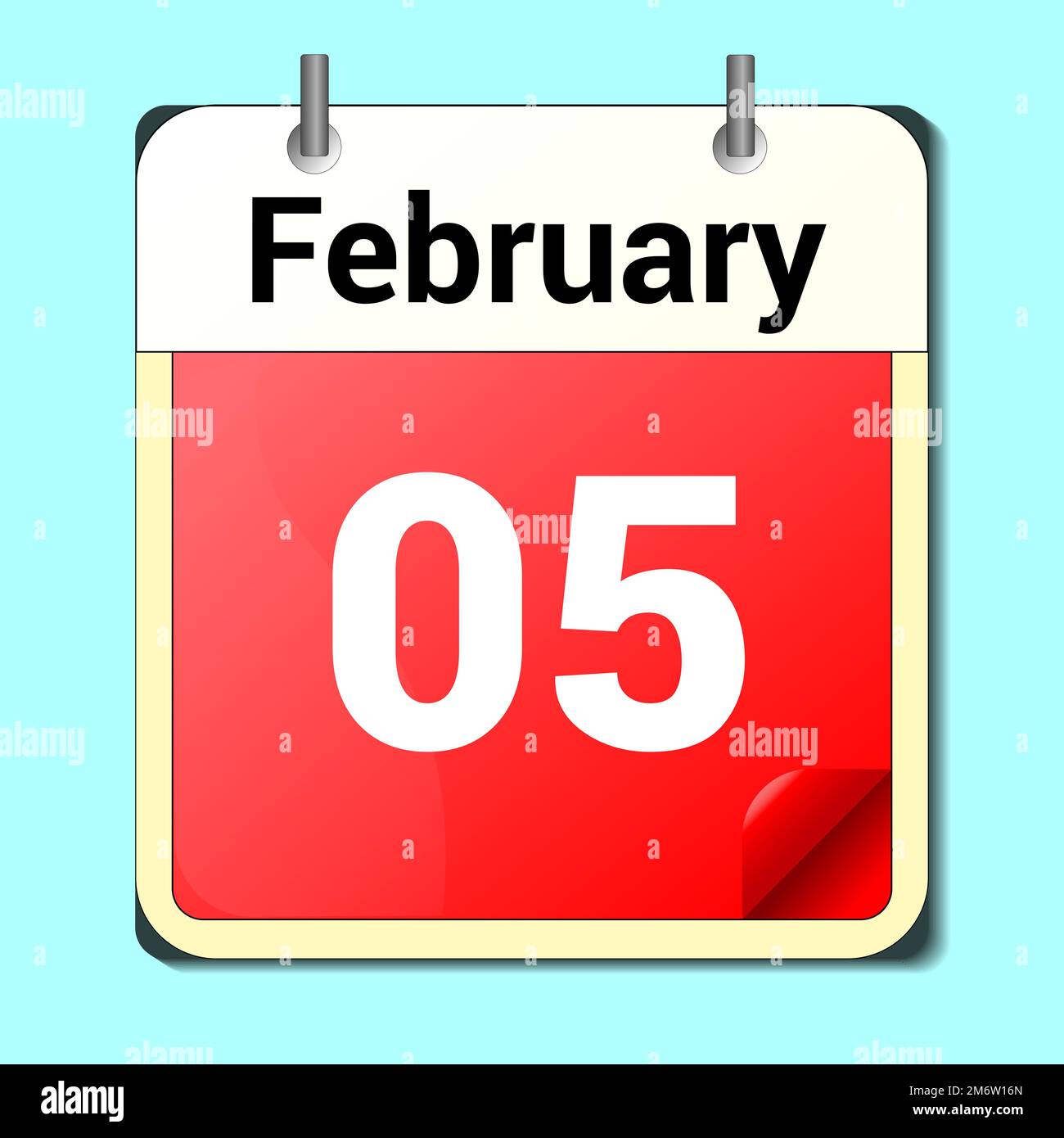 day on the calendar, vector image format, February 05 Stock Vector ...
