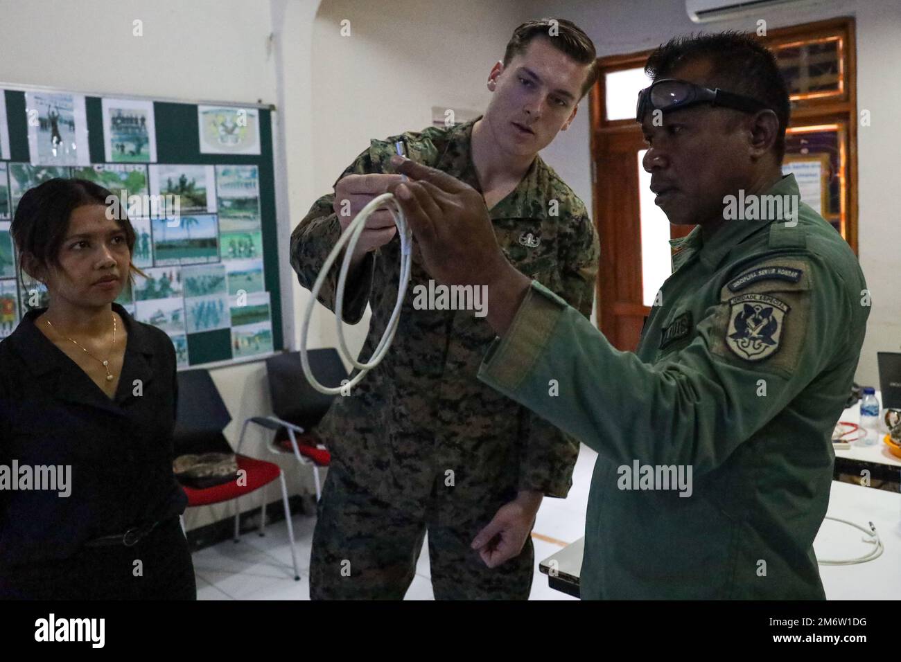 U.S. Marine Corps Sgt. Tyler Foutz, an explosive ordnance disposal technician (EOD) with 1st EOD ...