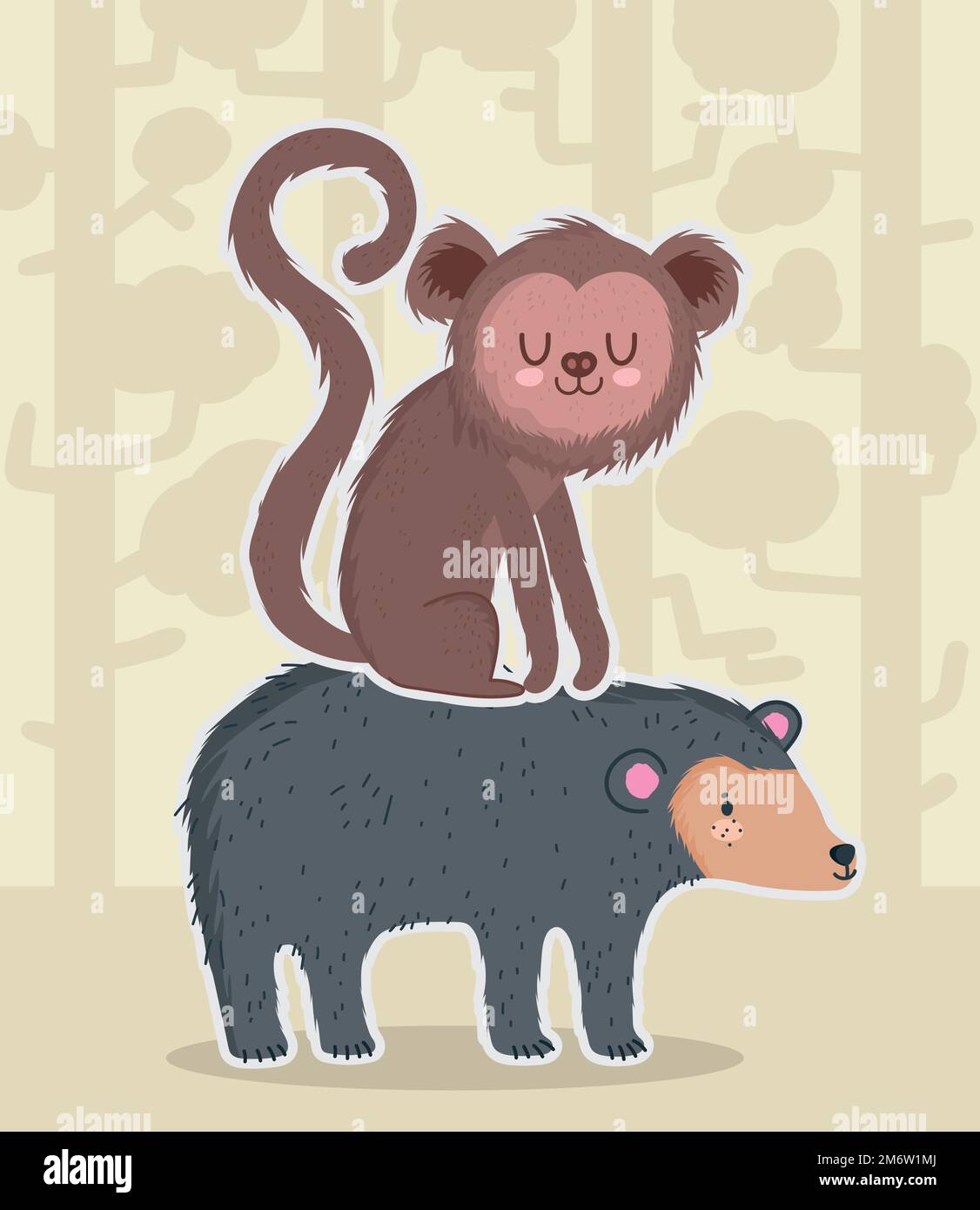 jungle animals design Stock Vector Image & Art - Alamy