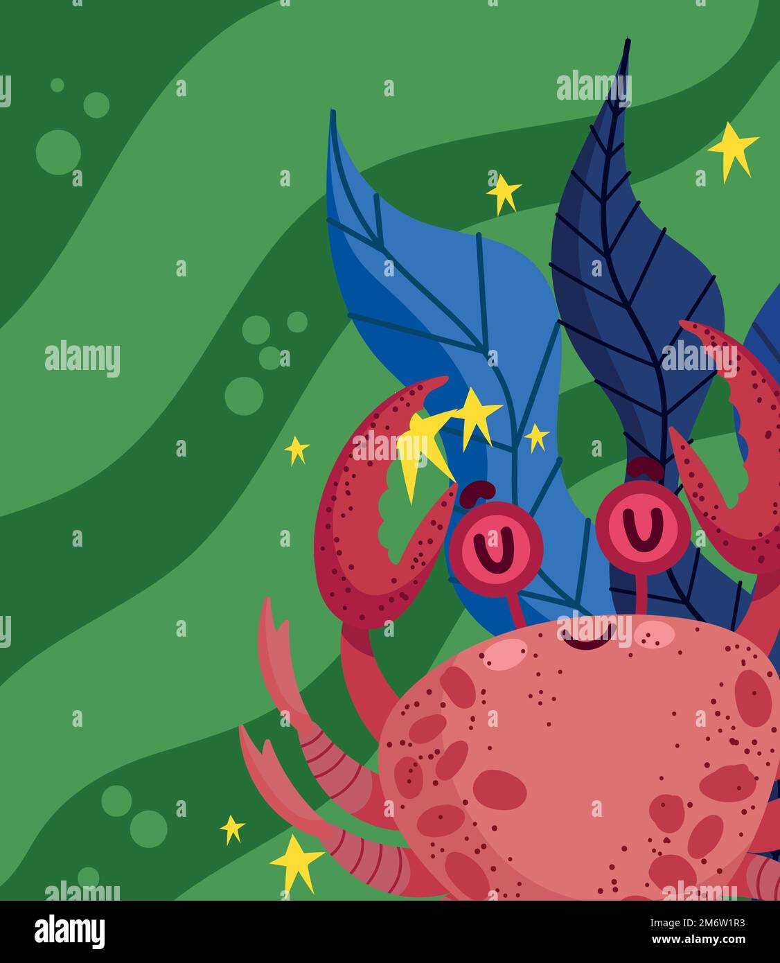 crab coral sea life Stock Vector Image & Art - Alamy