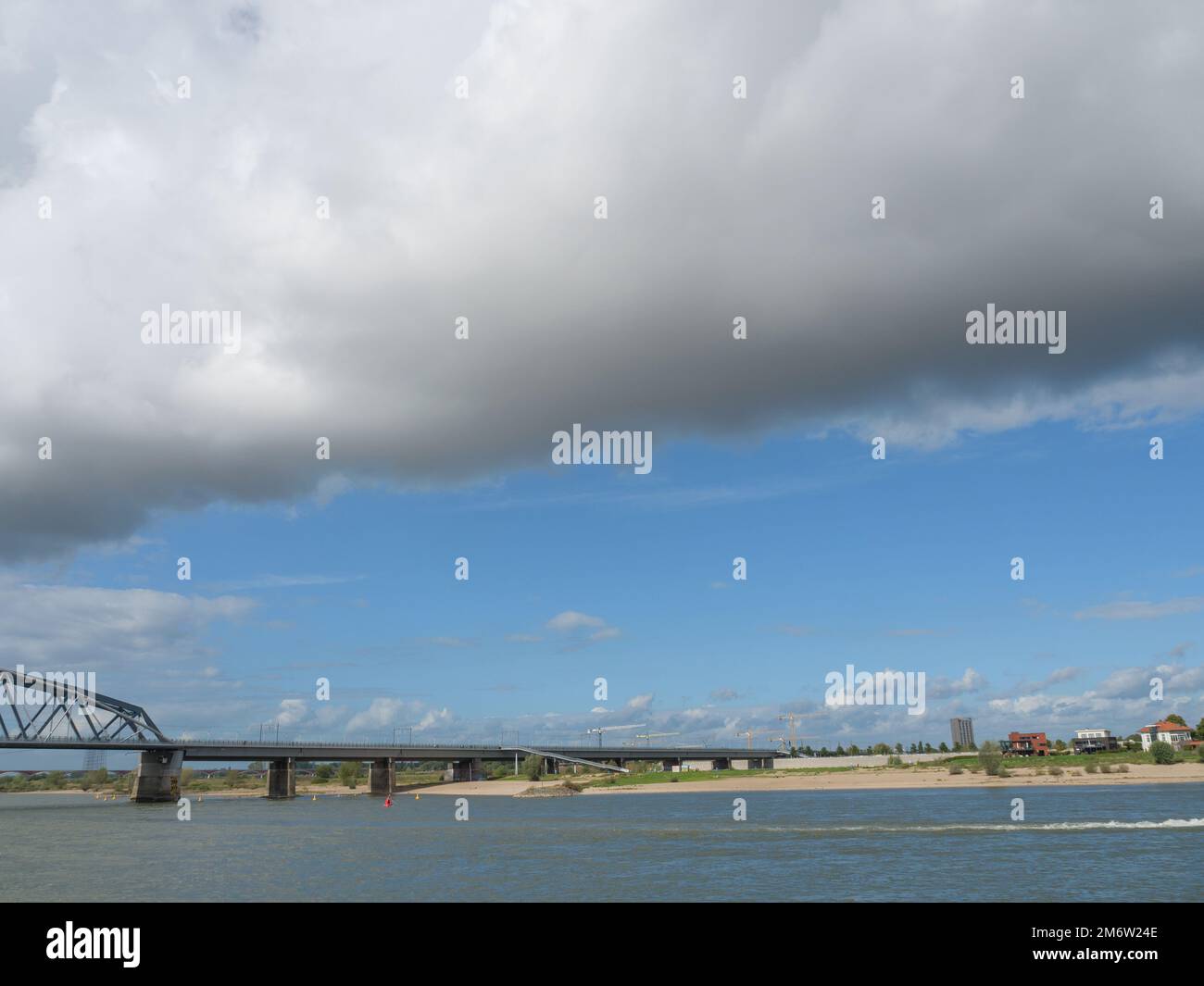 Nijmegen at the river waal in the netherlands Stock Photo - Alamy