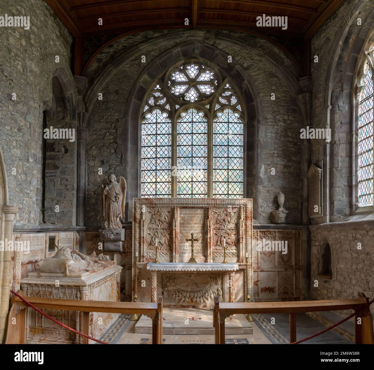 Saint david wales stained glass hi-res stock photography and images - Alamy