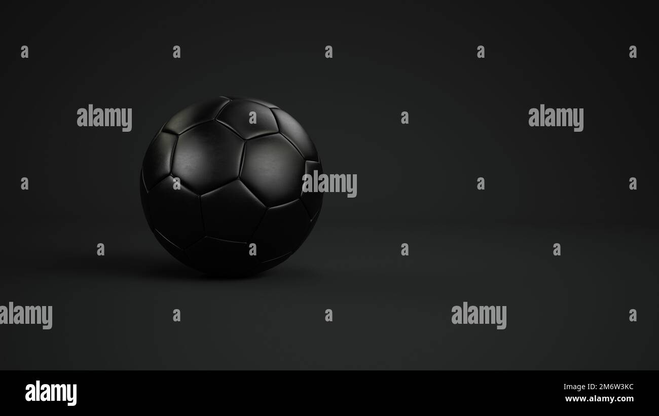 Black Football Black Background Stock Photo - Alamy