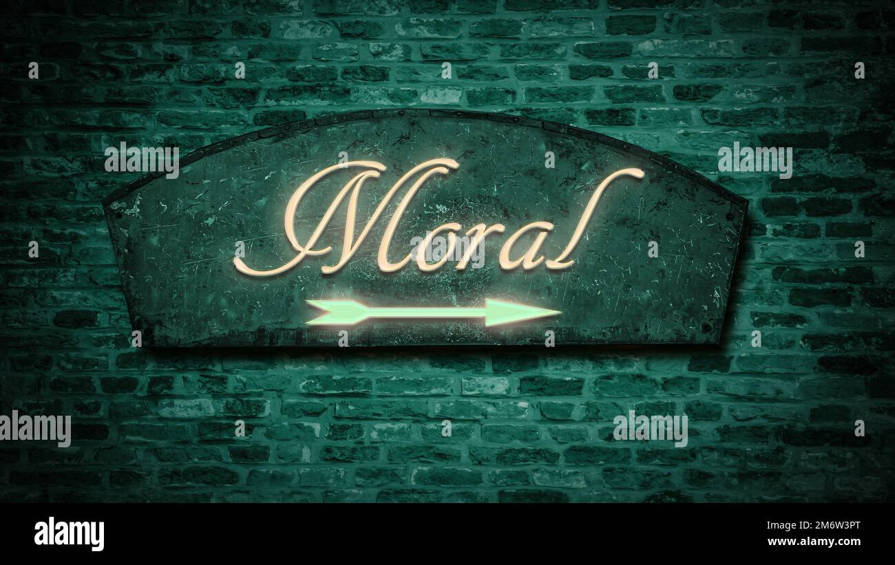 Street Sign to Moral Stock Photo - Alamy