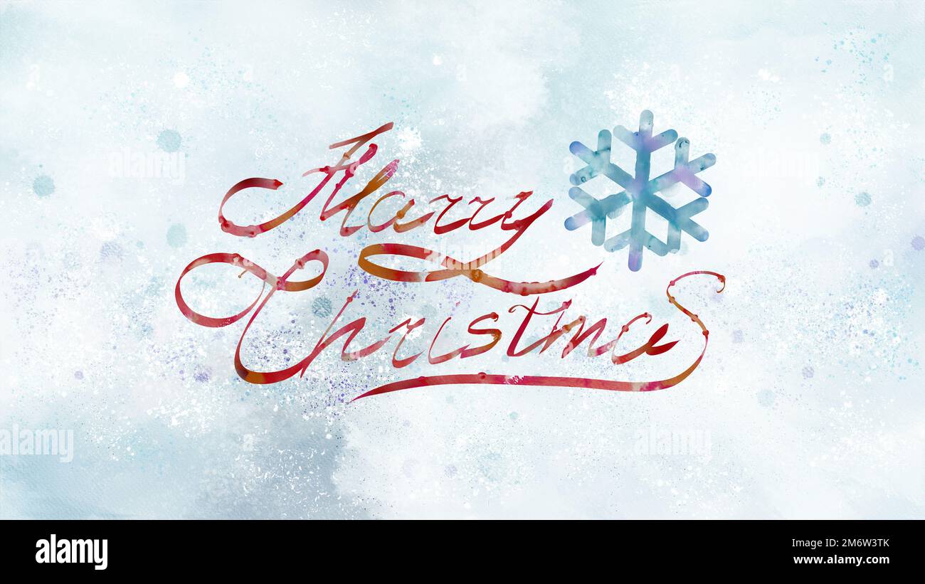 Greeting Card with Snowflake Stock Photo - Alamy