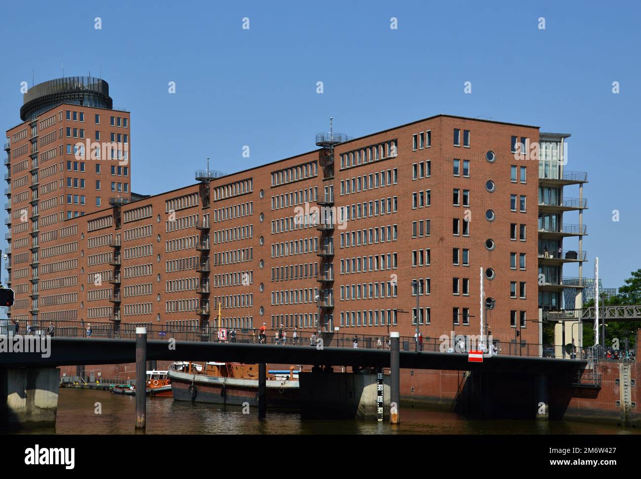 Historical Boat in the Neighborhood Hafen City in the Hanse City ...