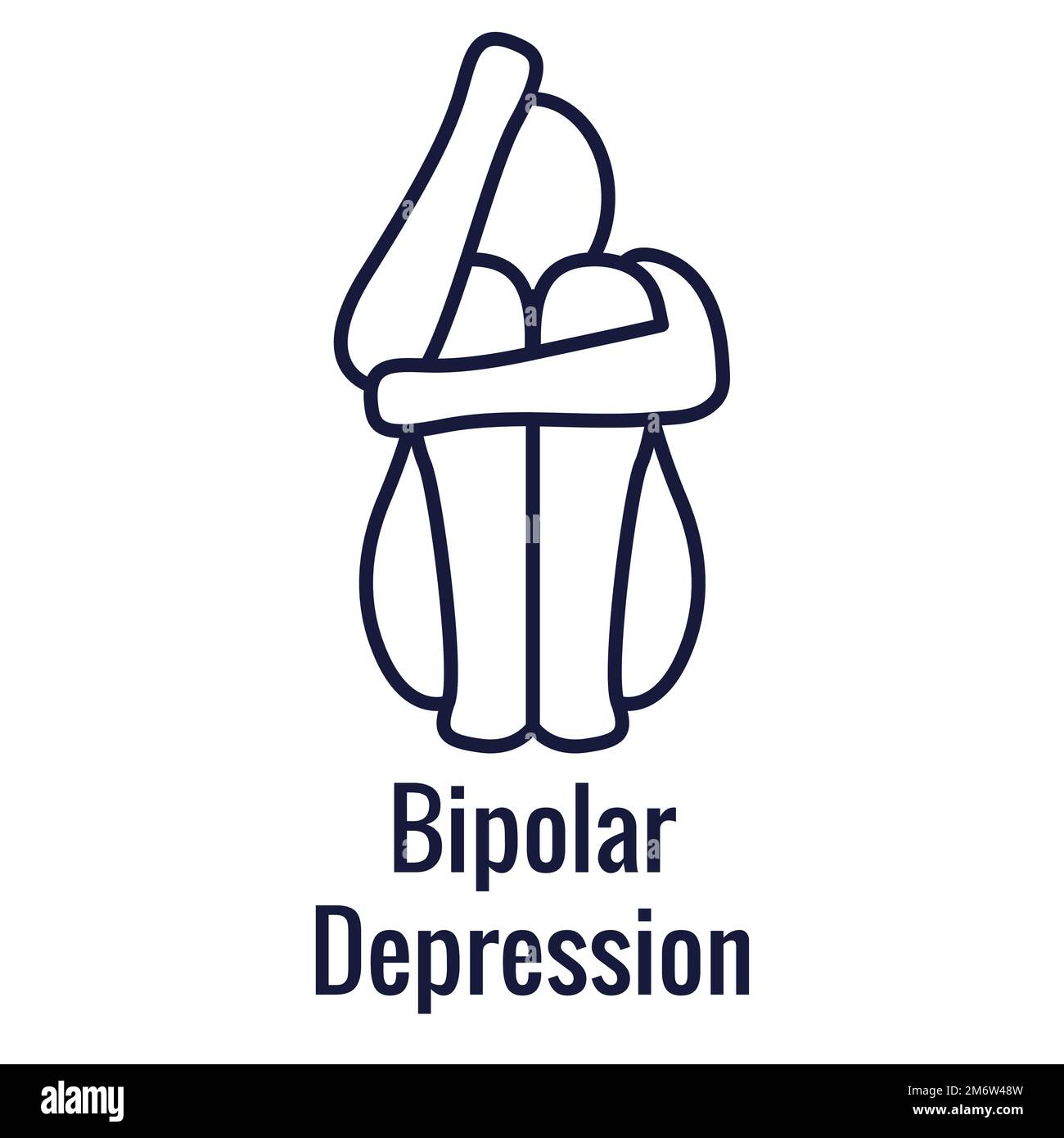 Bipolar Disorder or Depression BP Icon Set Showing Mental Health Icons ...