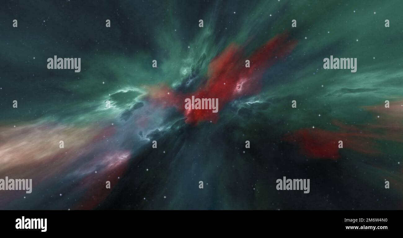 Galaxy space nebula banner background Stock Photo - Alamy