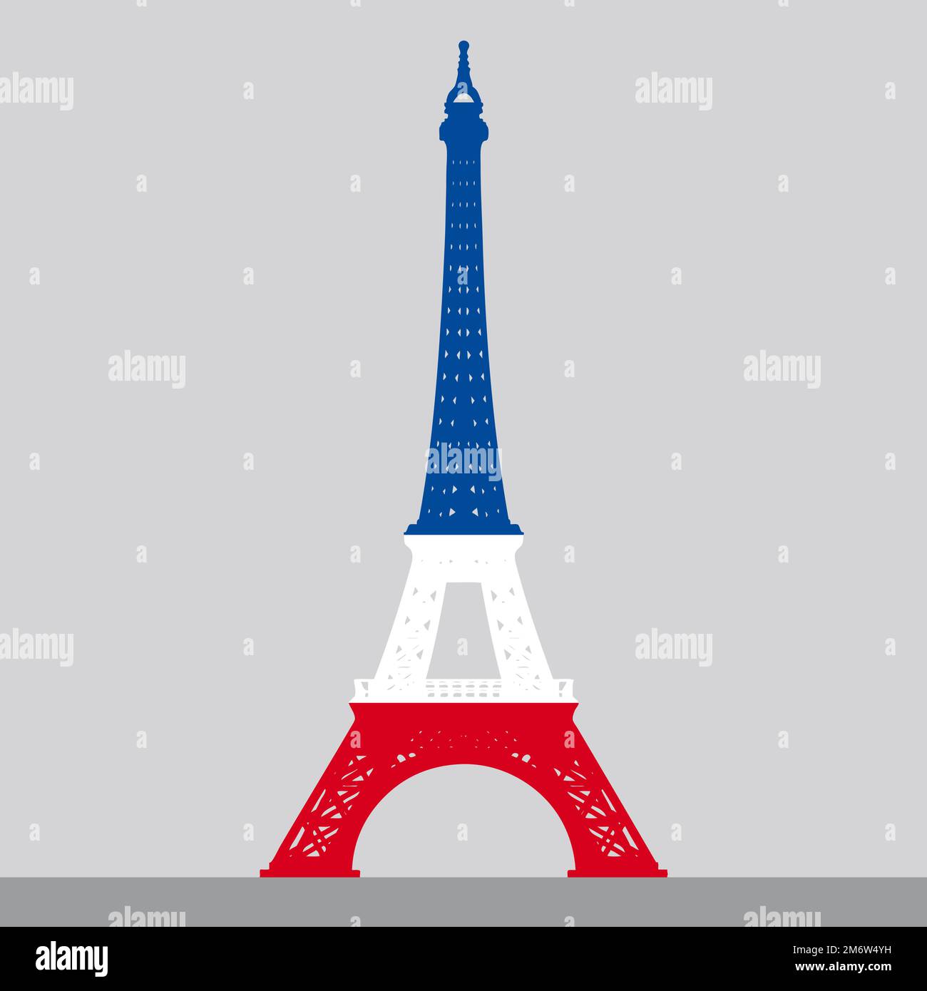 Eiffel Tower Paris in national colors symbol Stock Photo - Alamy