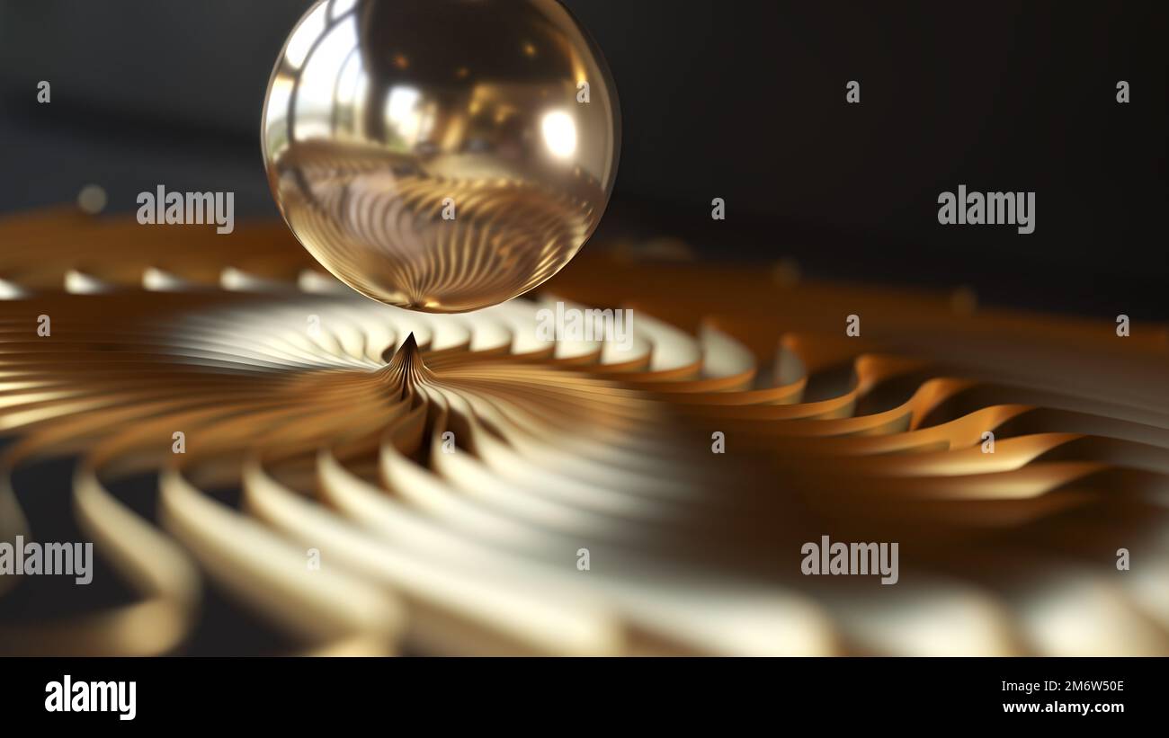 Abstract metal swirl sphere Stock Photo - Alamy