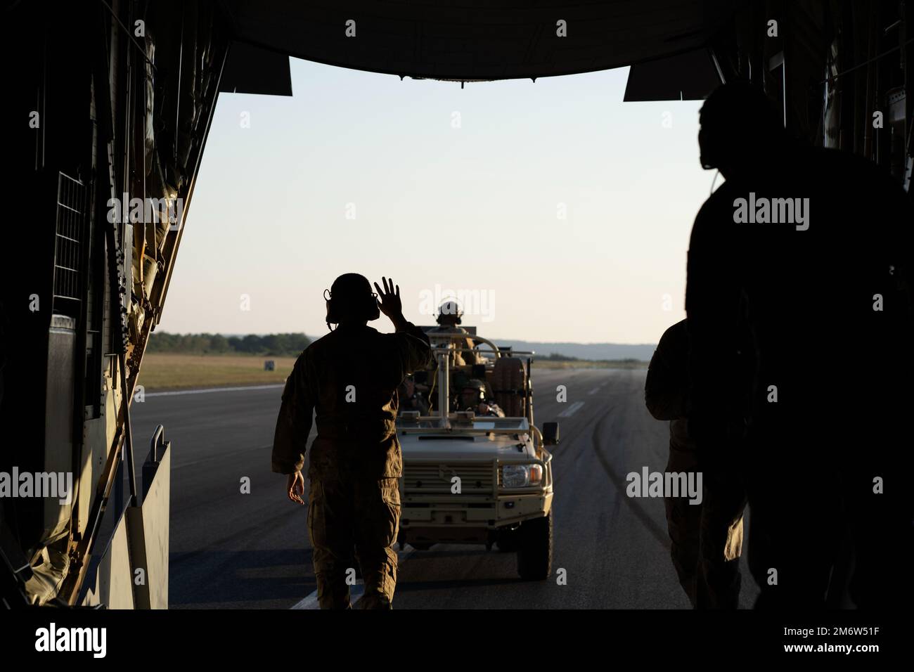 A U.S. Air Force Loadmaster assigned to the 352d Special Operations ...