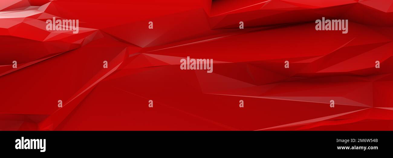 Red low poly background banner Stock Photo - Alamy