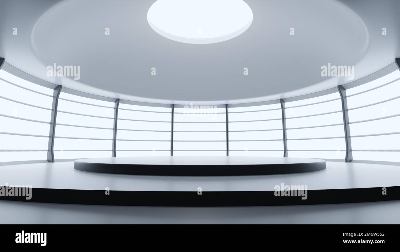 Bright studio platform podium room Stock Photo - Alamy