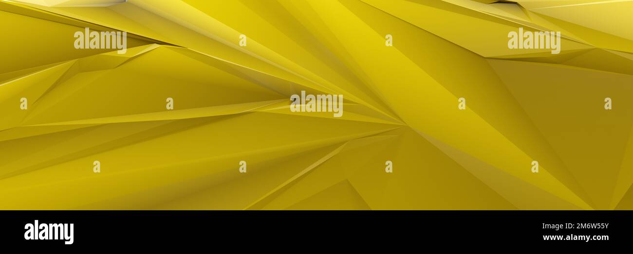 Yellow low poly background banner Stock Photo - Alamy