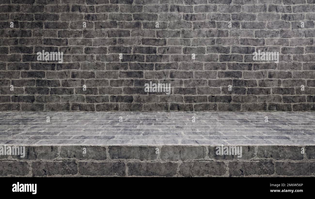 Brick stone floor background Stock Photo - Alamy
