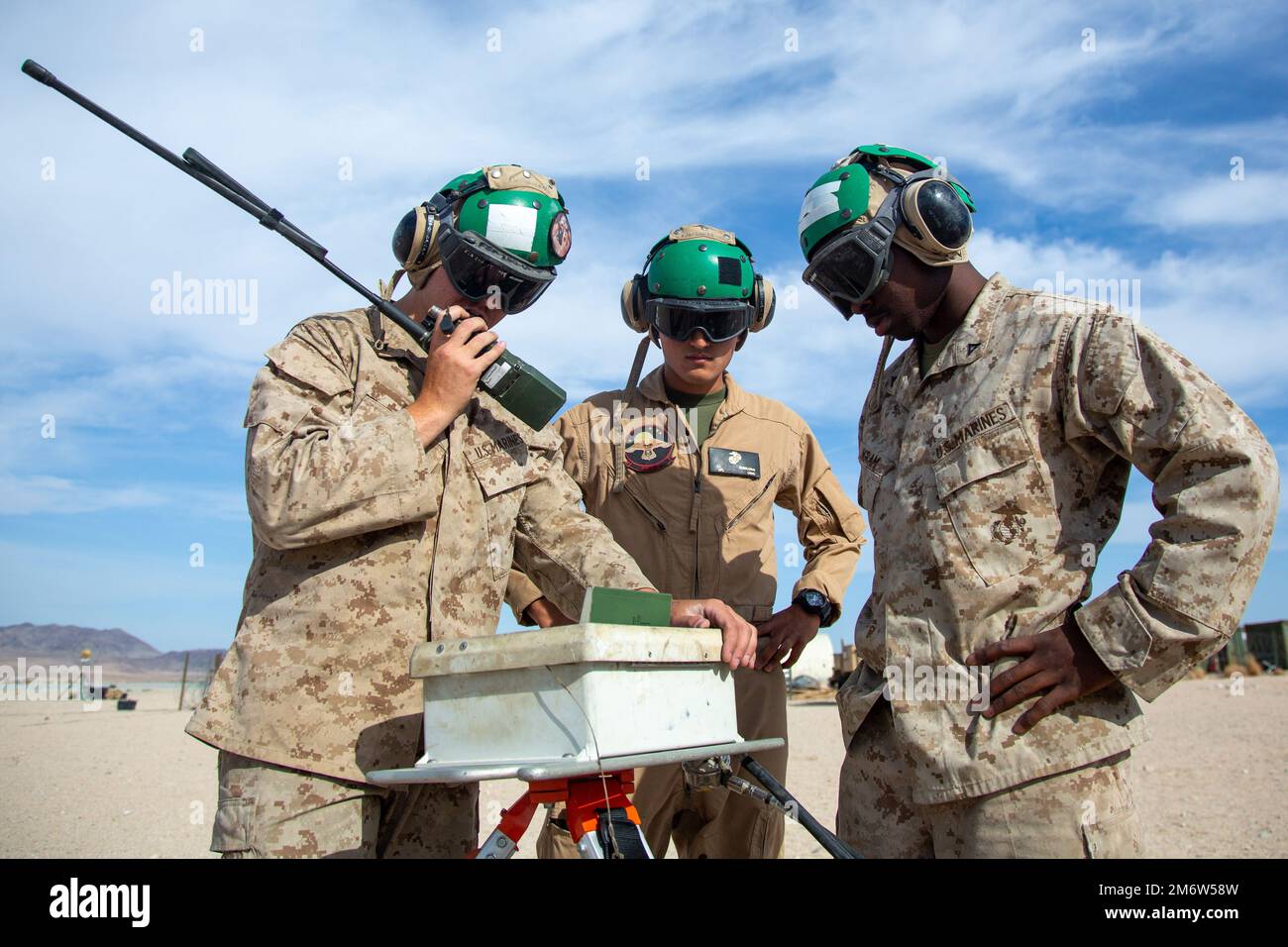 U.S. Marines with Marine Unmanned Aerial Vehicle Squadron (VMU) 2 ...