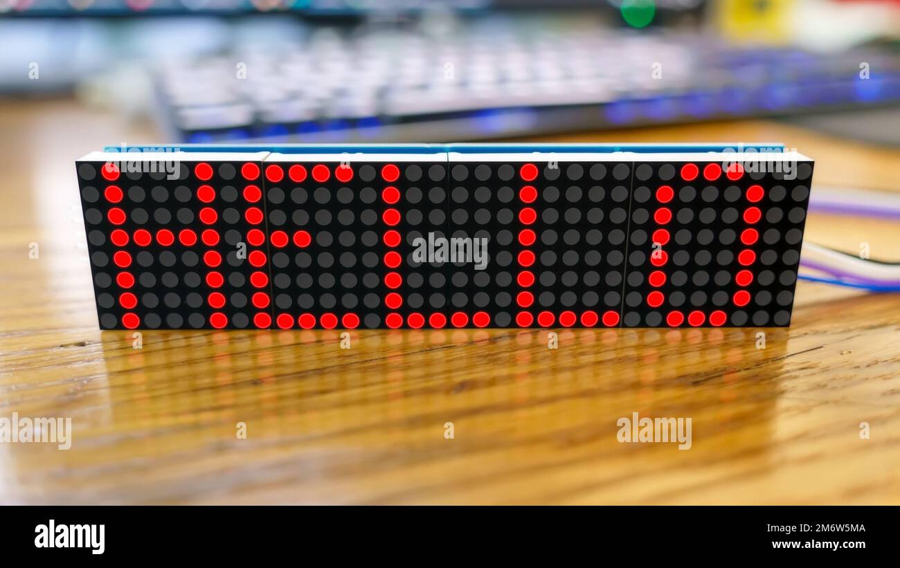 Electronic matrix sign hi-res stock photography and images - Alamy