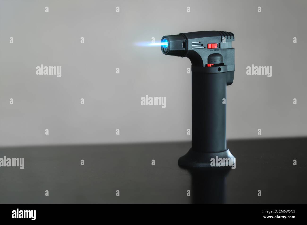 Food preparing burner with text space Stock Photo - Alamy
