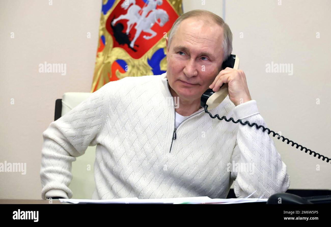 Moscow, Russia. 05th Jan, 2023. Russian President Vladimir Putin smiles ...