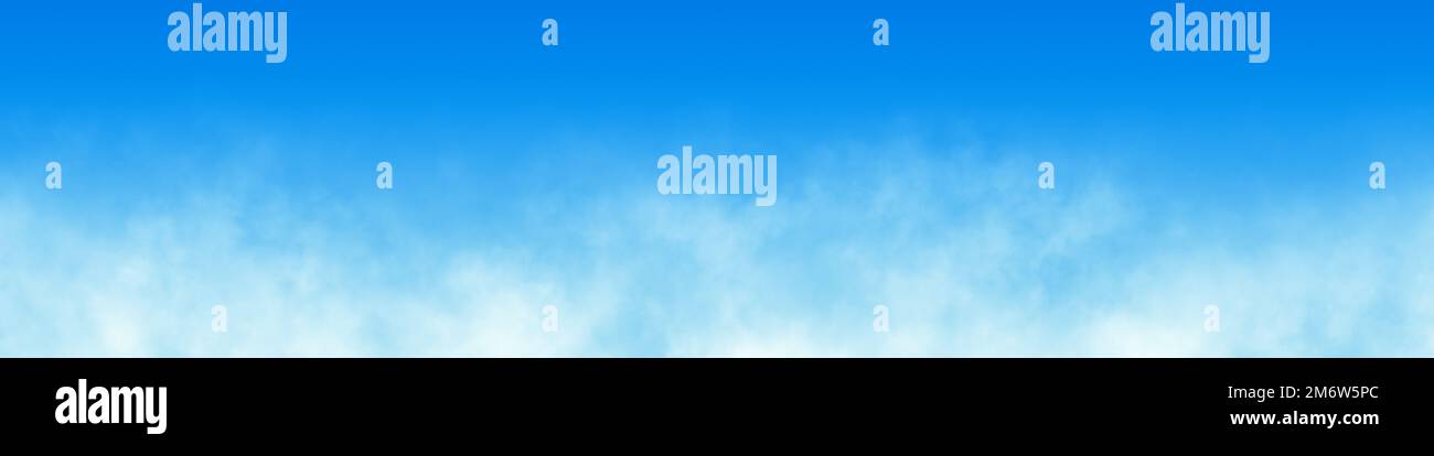 Blue sky with clouds wide background banner Stock Photo - Alamy