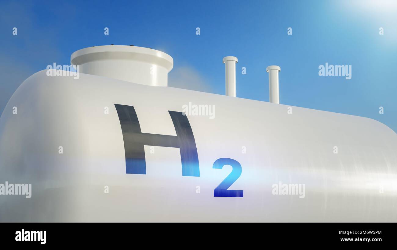 Modern hydrogen tank for renewable energy Stock Photo - Alamy
