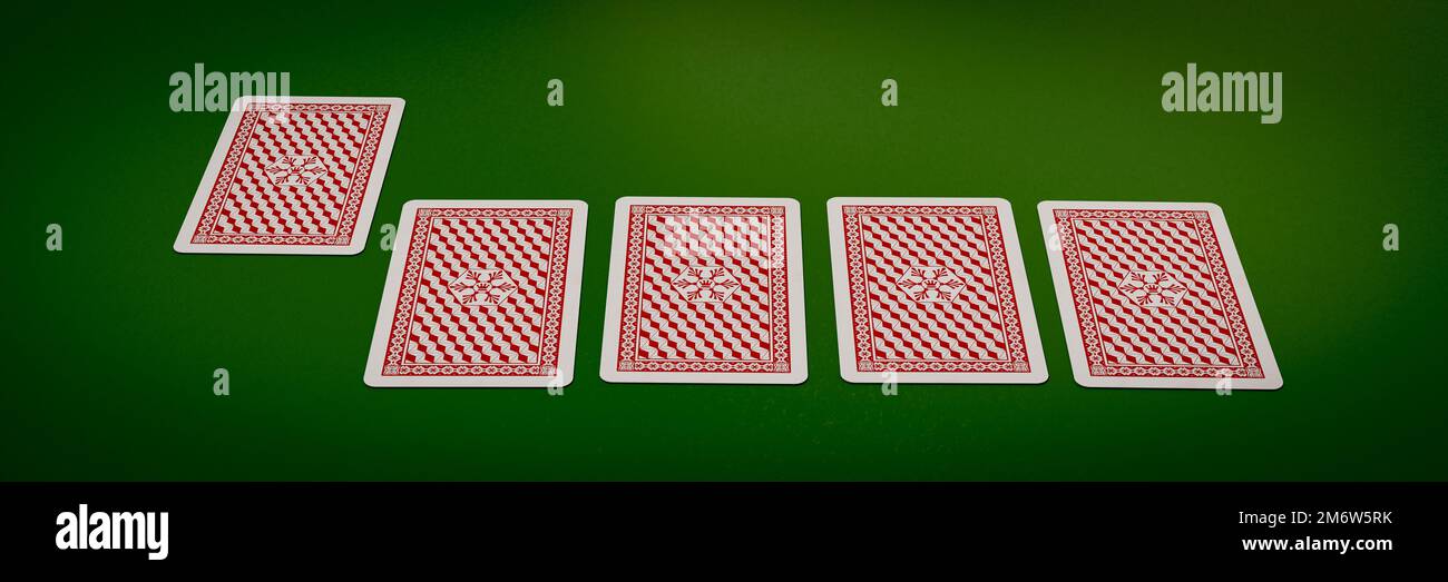 Red playing cards back side hi-res stock photography and images - Alamy