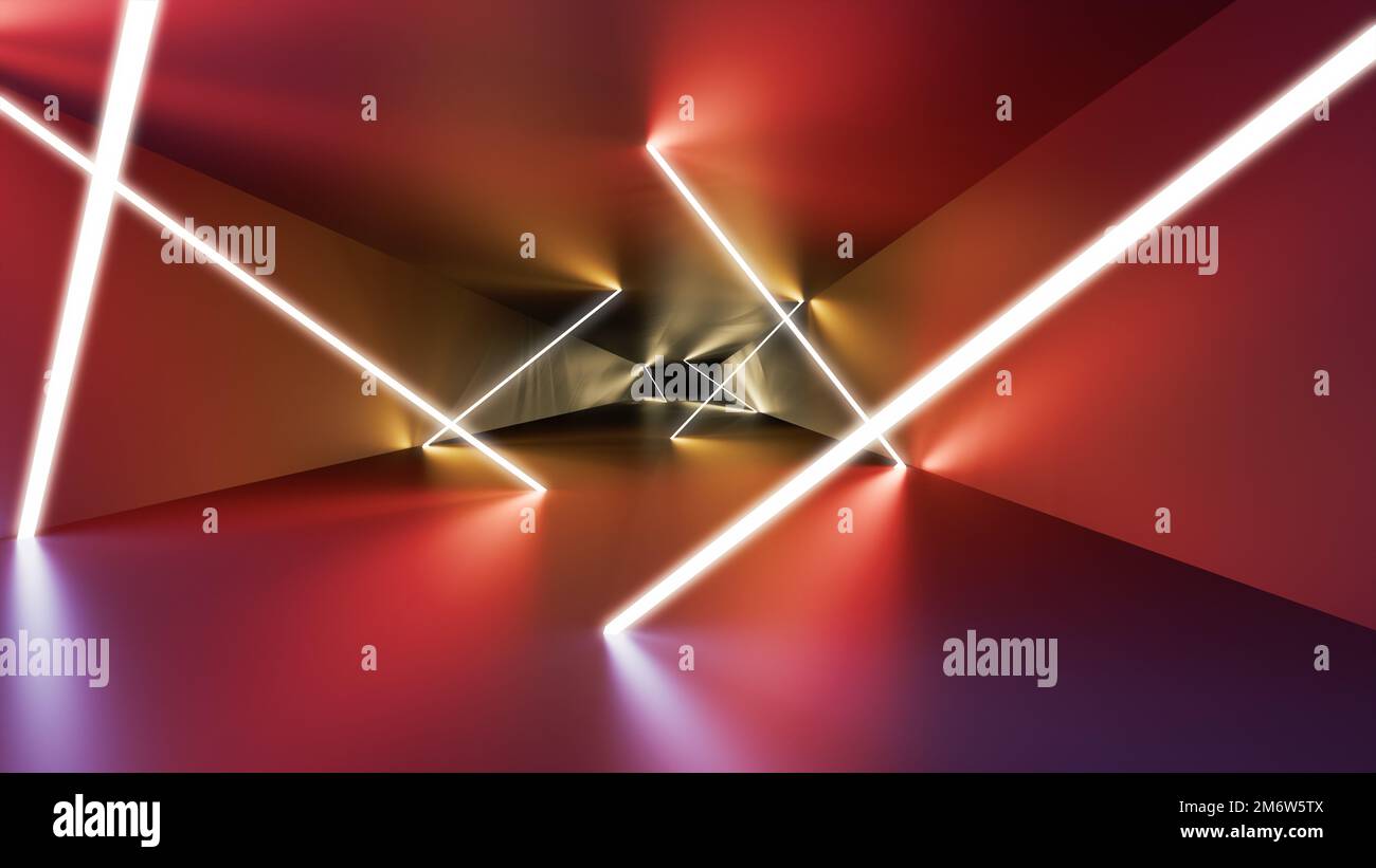 Colorful neon lights room wallpaper background Stock Photo - Alamy