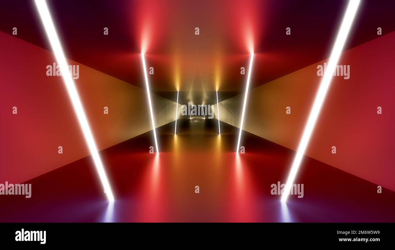 Colorful neon lights room wallpaper background Stock Photo - Alamy