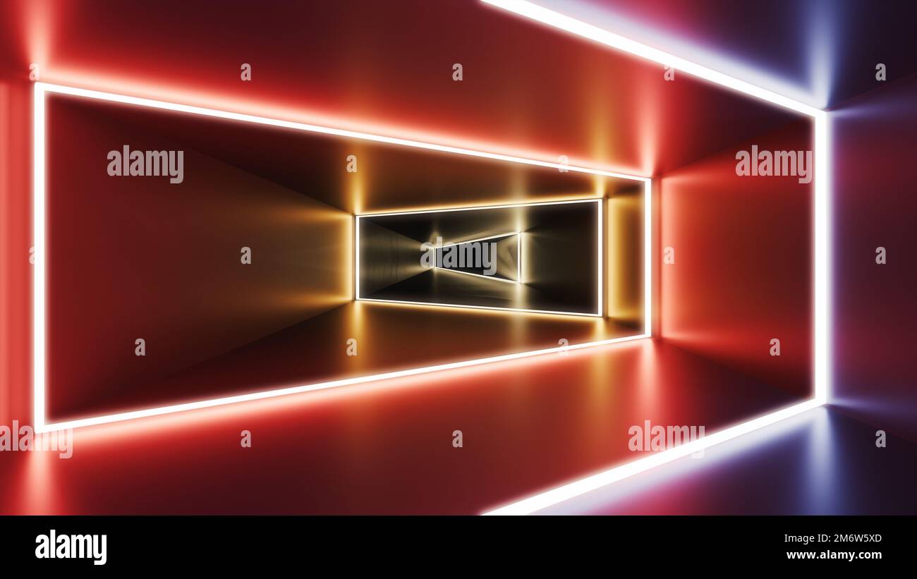 Colorful neon lights room wallpaper background Stock Photo - Alamy