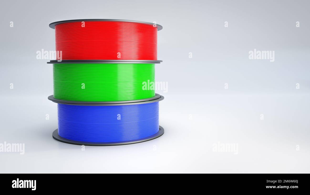 3D printer filament material Stock Photo - Alamy