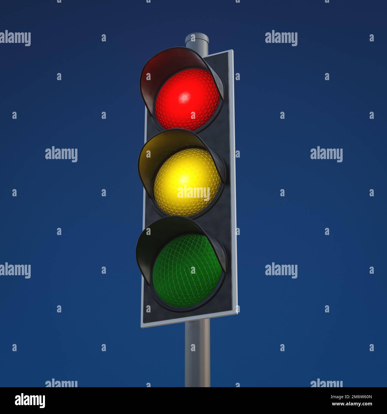 Typical traffic light shows red and yellow Stock Photo - Alamy