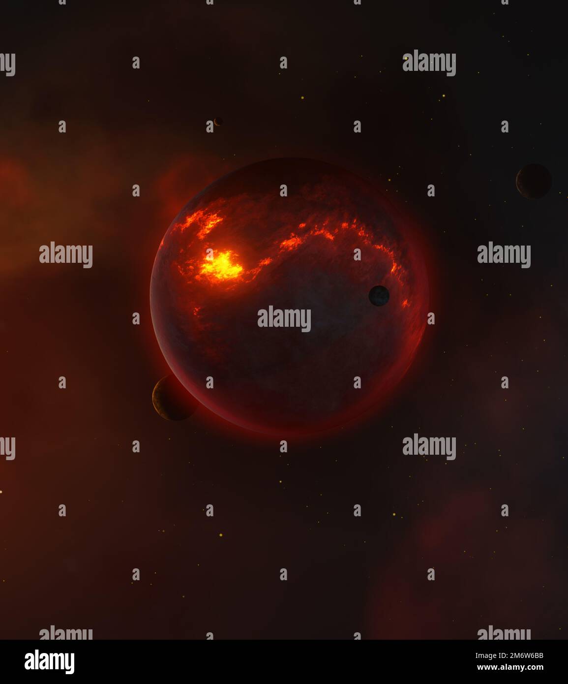 Space nebula planet background Stock Photo - Alamy