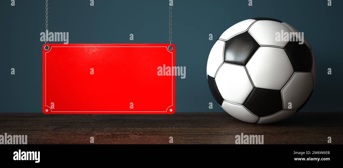 Red Sign Classic Football Stock Photo - Alamy