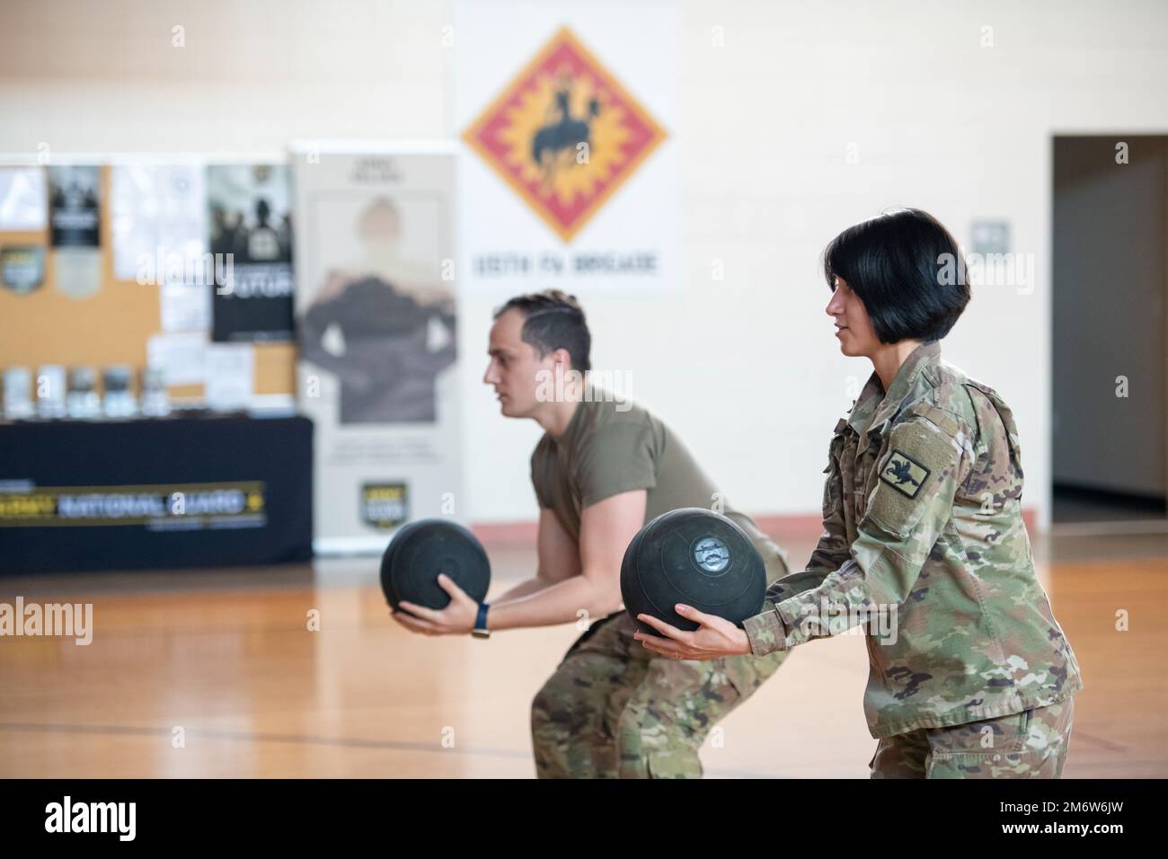 Sgt. Magdalena Parrish and Staff Sgt. Brandon Ormeroid practice the ...