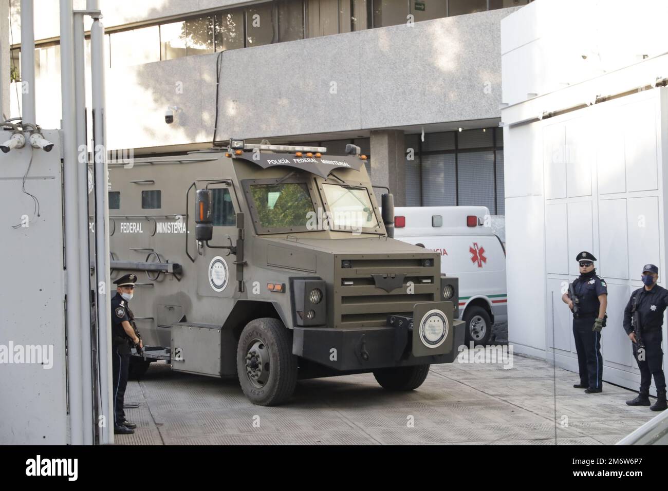Mexico City, Mexico. 5th Jan, 2023. Heavily guarded, the leader of the ...