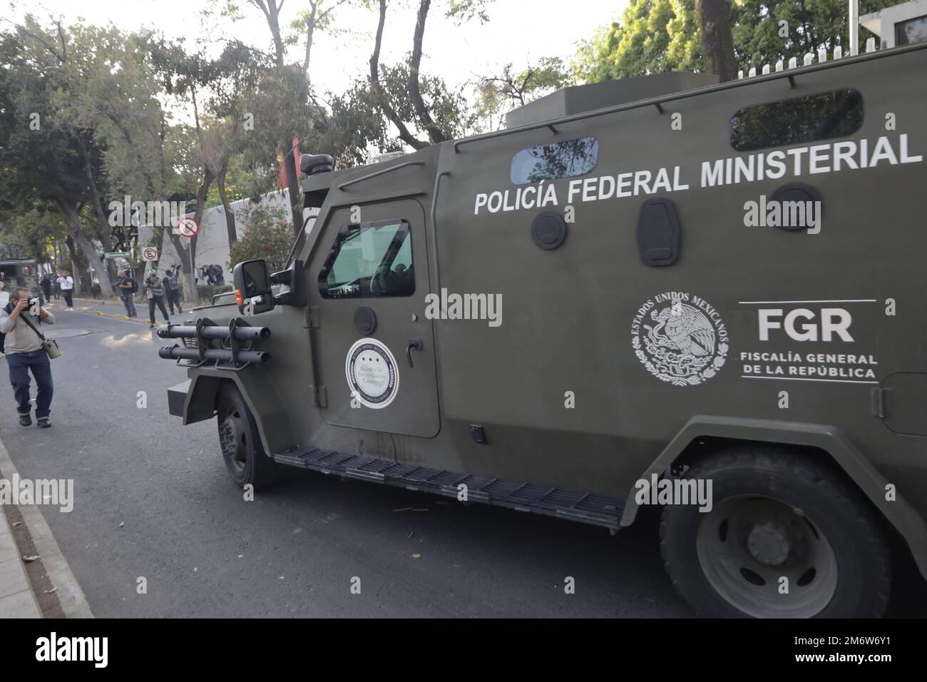 Mexico City, Mexico. 5th Jan, 2023. Heavily guarded, the leader of the ...
