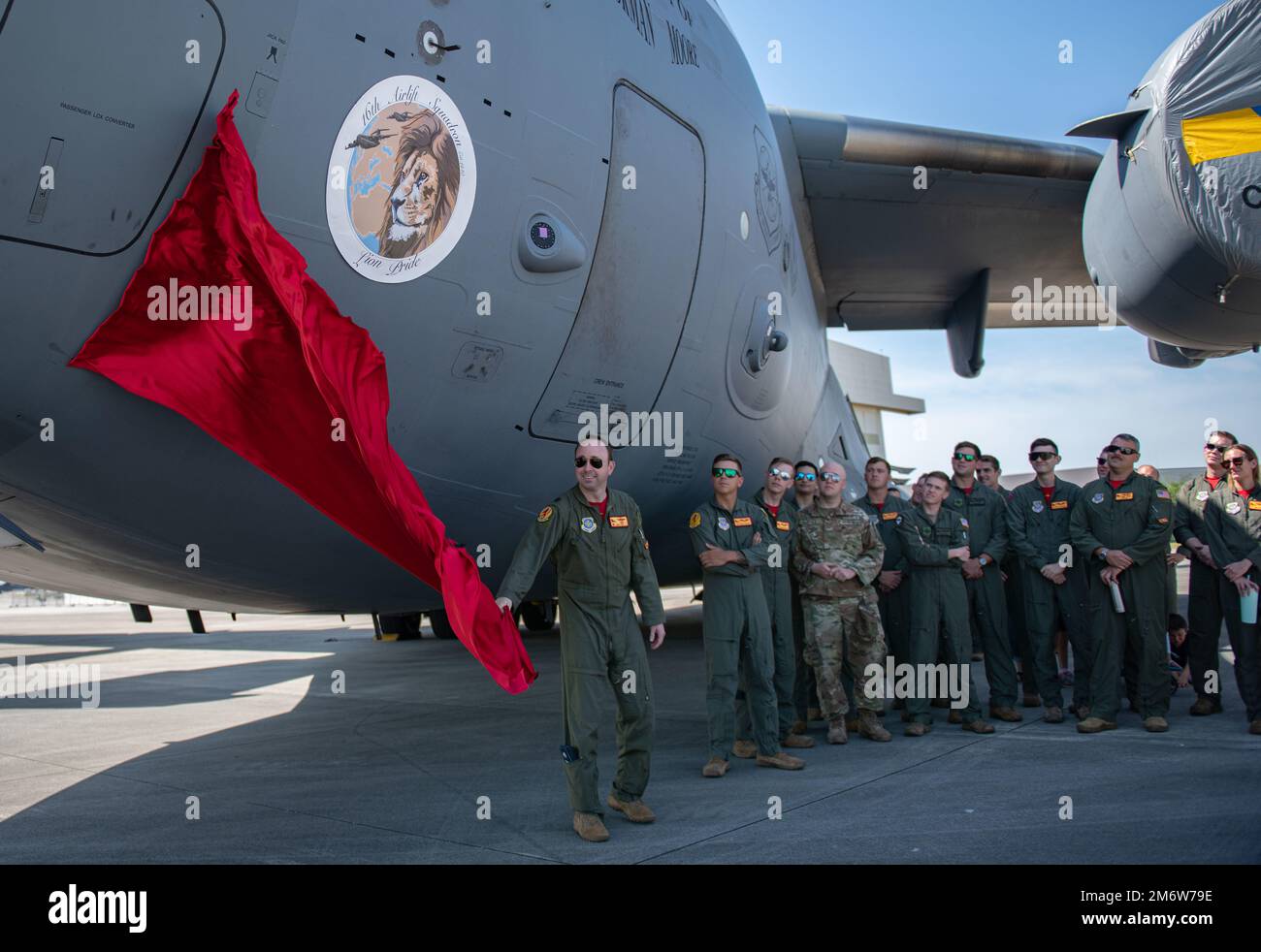 U.S. Air Force Lt. Col. James Long, 16th Airlift Squadron commander ...