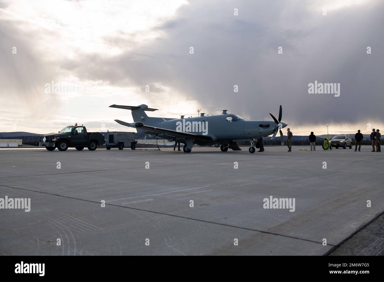 Members from the 34th Special Operations Squadron prepare their U-28A ...