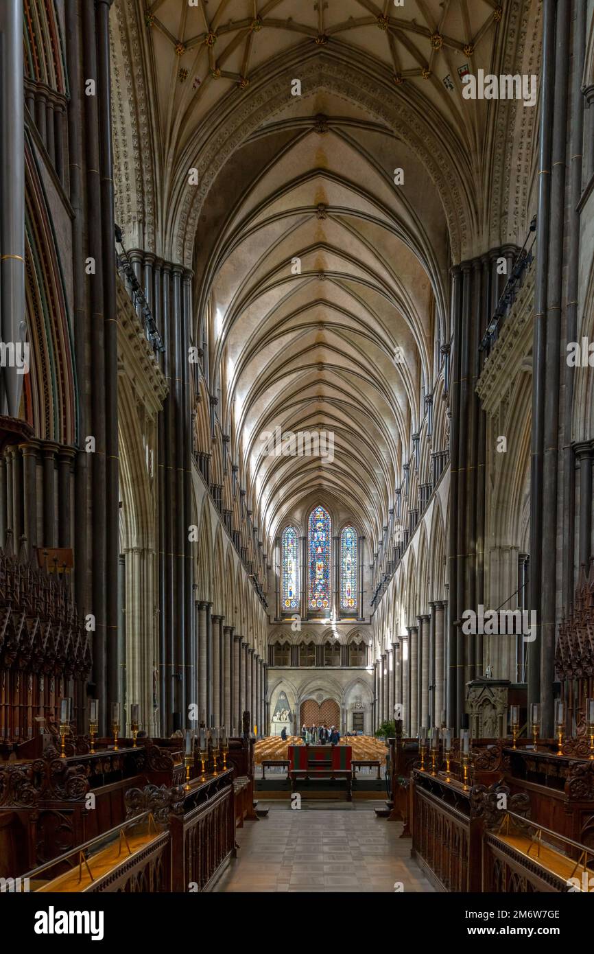 Salisbury cathedral built structure hi-res stock photography and images ...