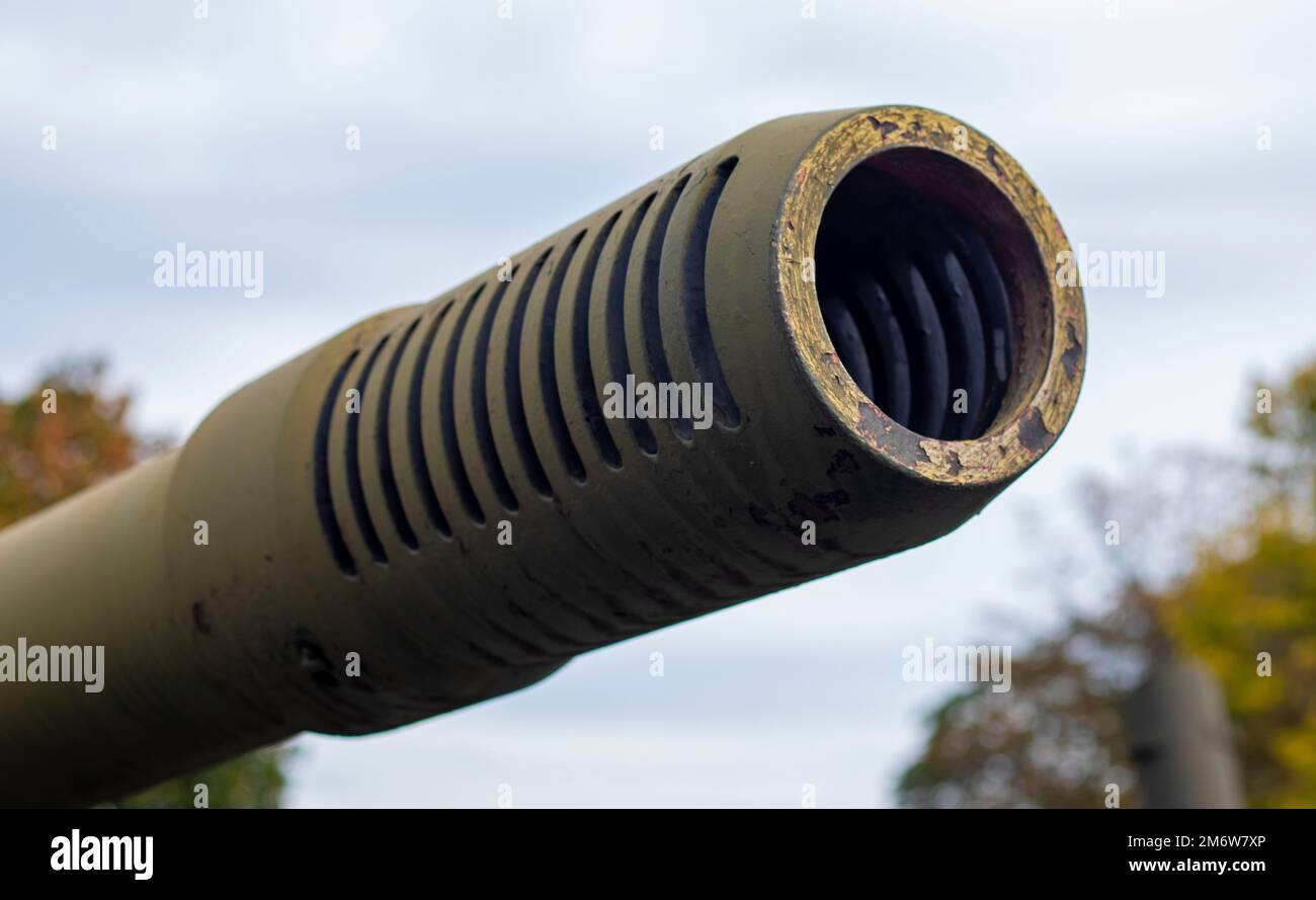 Heavy artillery of World War II, Soviet howitzer gun ML-20. Caliber 152 mm. Self-propelled ...