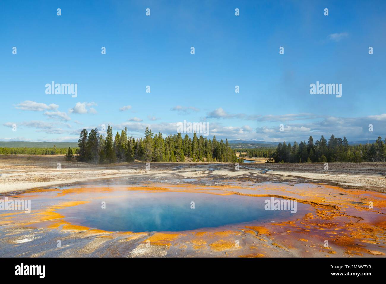 Steaming hot springs sunset hi-res stock photography and images - Alamy