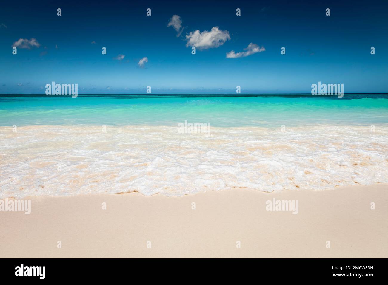 Tropical paradise, sand beach in caribbean Saona Island, Punta Cana ...