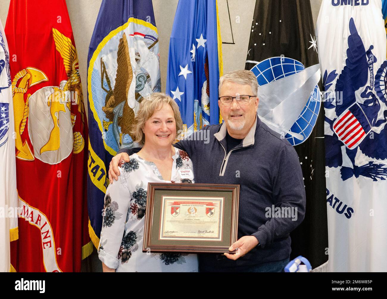 David Hamby, USMEPCOM inspector general (right) poses for a photo with ...