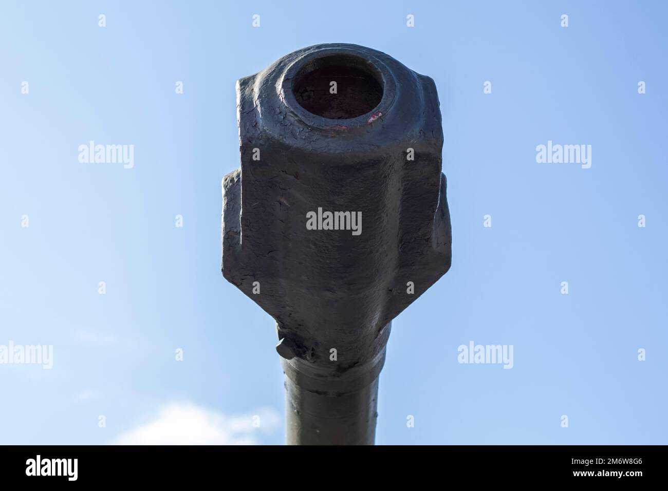 Soviet light amphibious tank PT-76. Object 740. Tank barrel, barrel ...