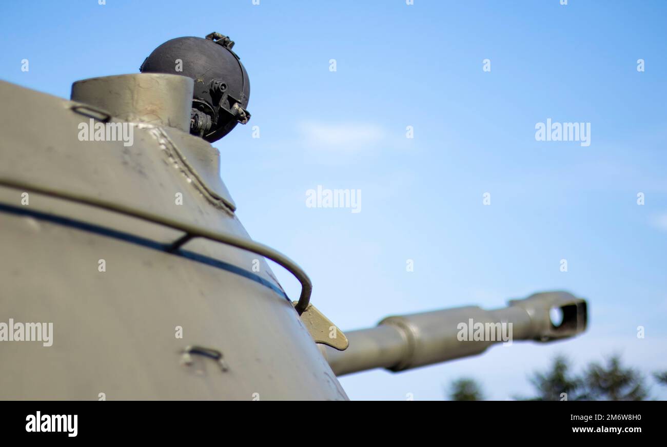 Tower of an armored personnel carrier or tank. Heavy weapons of war ...