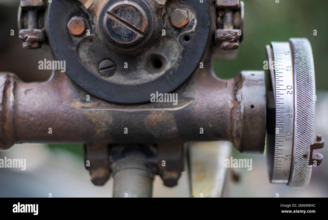 Rear view of the sight BM-21 Grad, 9K51. Multiple launch rocket system ...